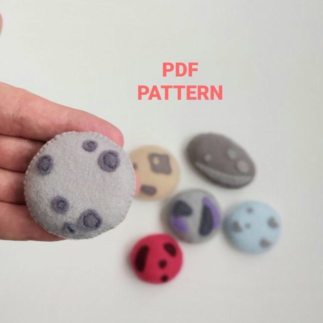 Dwarf Planets Felt Pattern, Dwarf Planets Ornament Sewing Pattern PDF ...