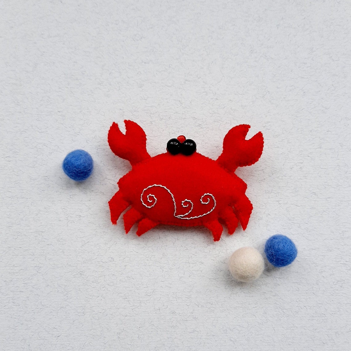 Crab Pattern. Felt Ornament. Ocean Pattern. Ornaments Crab. | Etsy