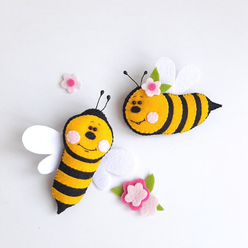 Cute Bumble Bee Felt Sewing Pattern Pdf Bumble Bee Accessories - Etsy