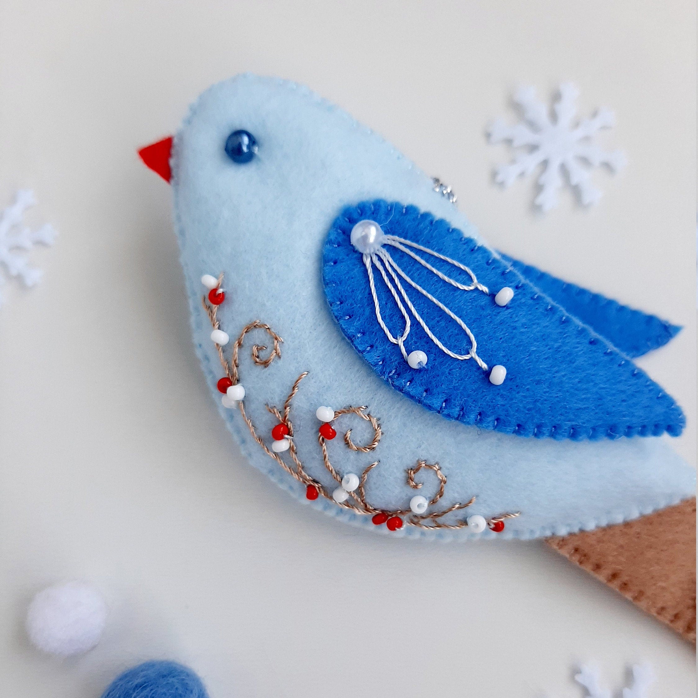 Blue Bird Easy Pdf Pattern Bird Sewing Pattern Pdf - Etsy
