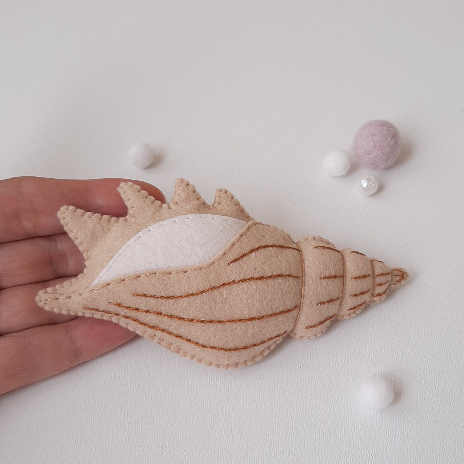 Sea Shell Felt PDF Pattern Download, Plush Sewing Pattern for Conk ...