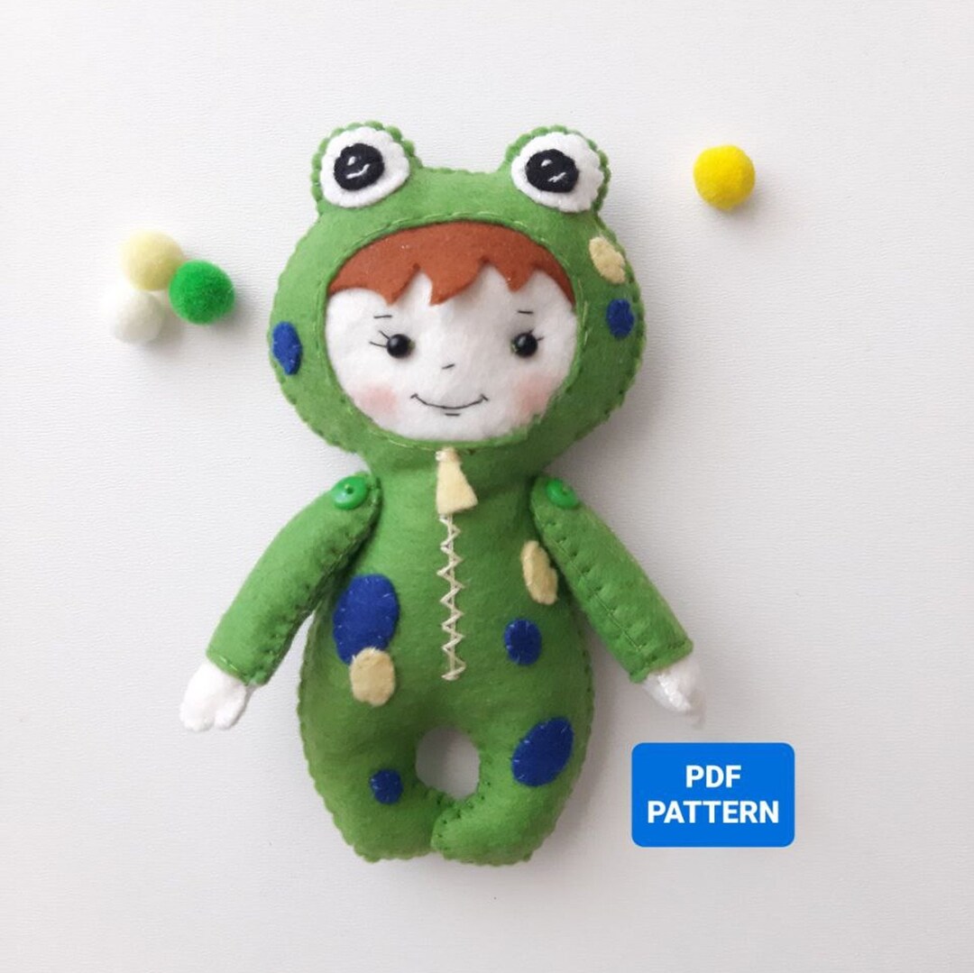 Frog Sewing Pattern PDF Froggy DIY Plush Pattern Easy Sewing Pattern ...