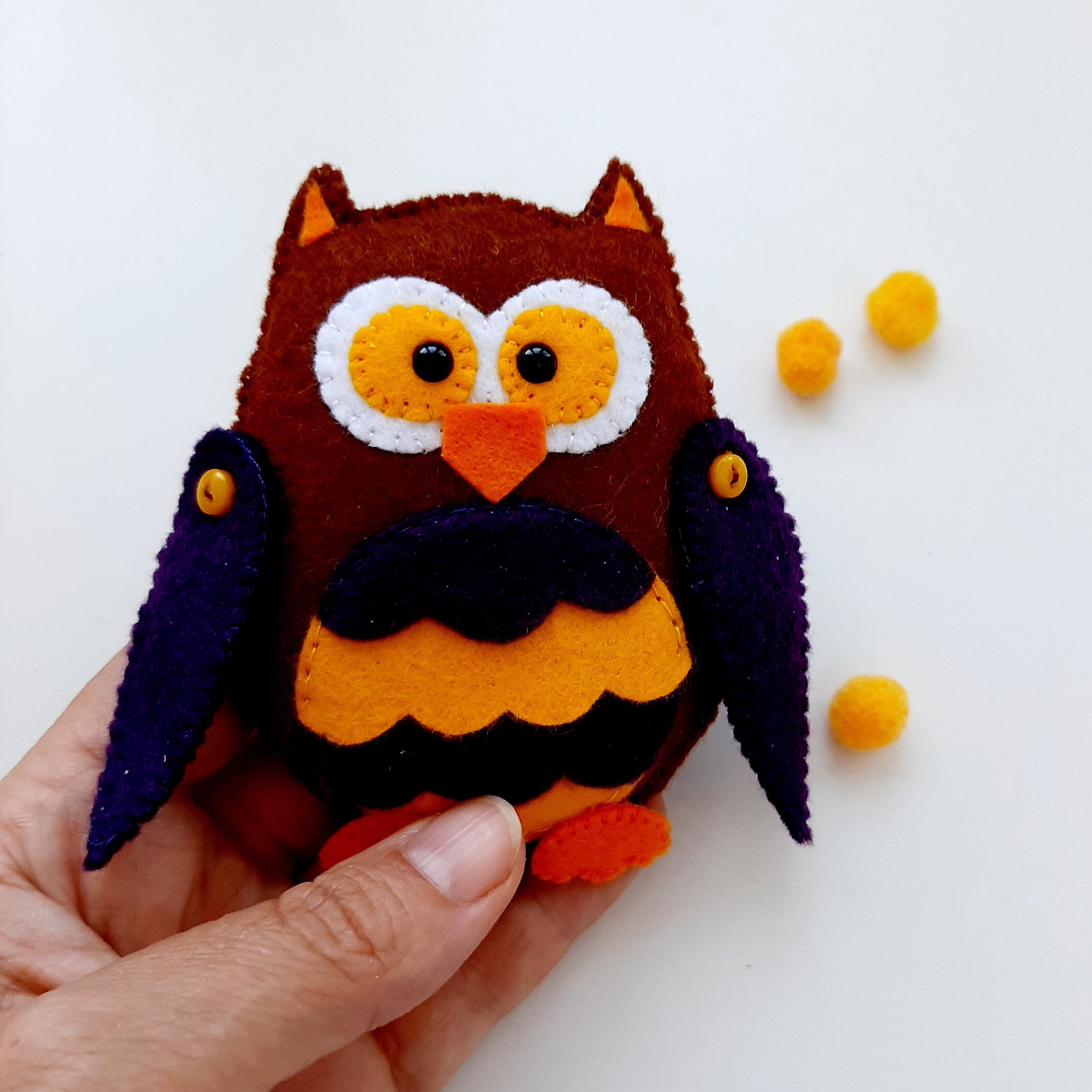 Owl Sewing Pattern Felt Owl Pattern Pdf Easy PDF Pattern Felt Halloween ...