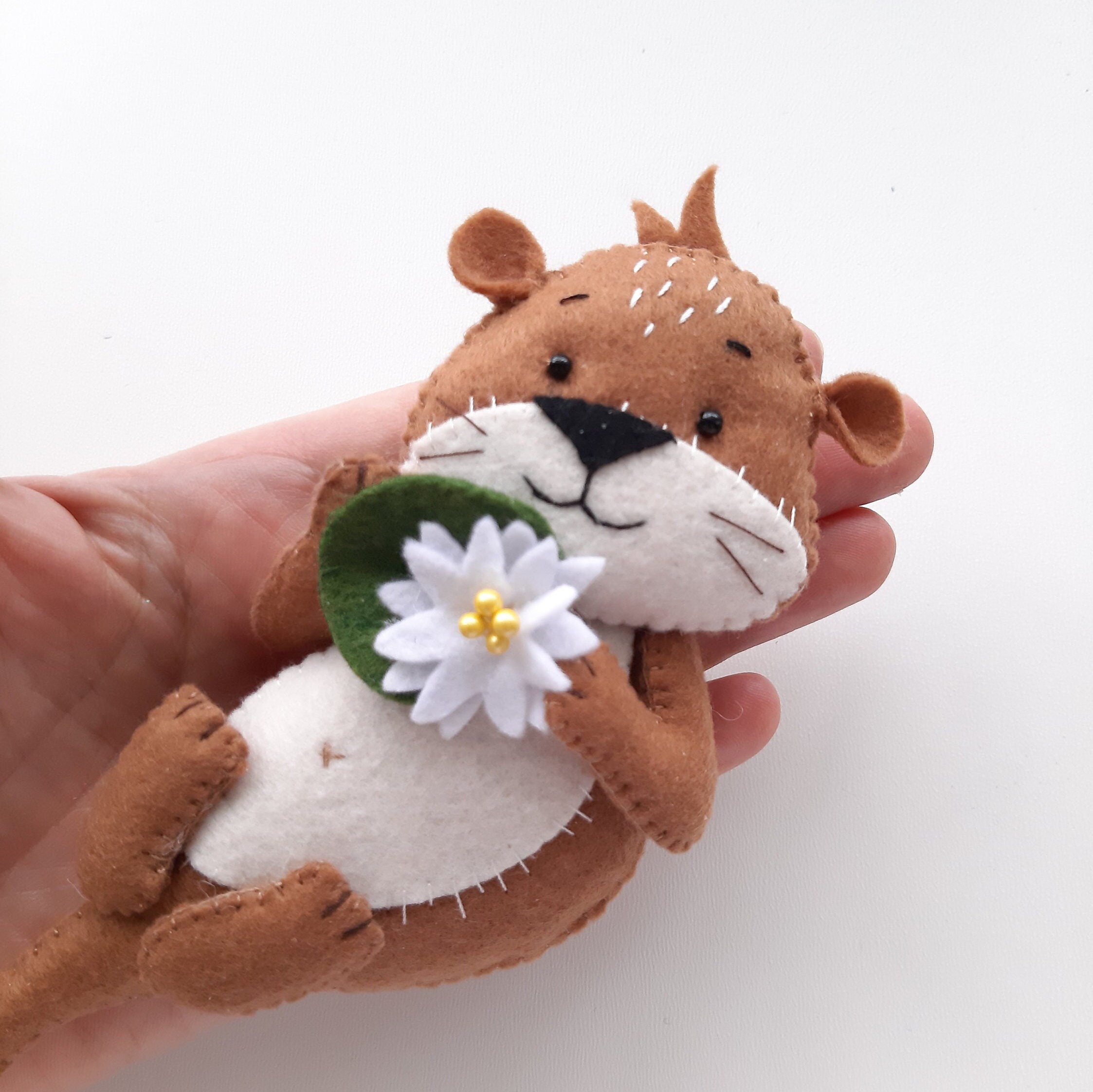 Otter Pattern Felt Sewing Otter Ornament DIY Plush PDF Pattern - Etsy