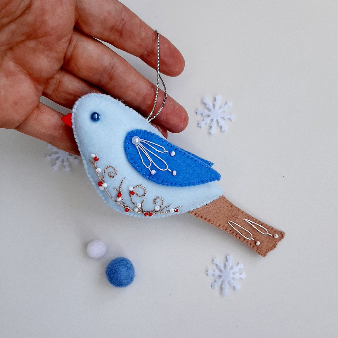 Blue Bird Easy Pdf Pattern Bird Sewing Pattern Pdf - Etsy