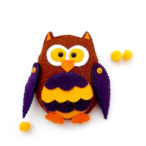 Owl Sewing Pattern Felt Owl Pattern Pdf Easy PDF Pattern Felt Halloween ...