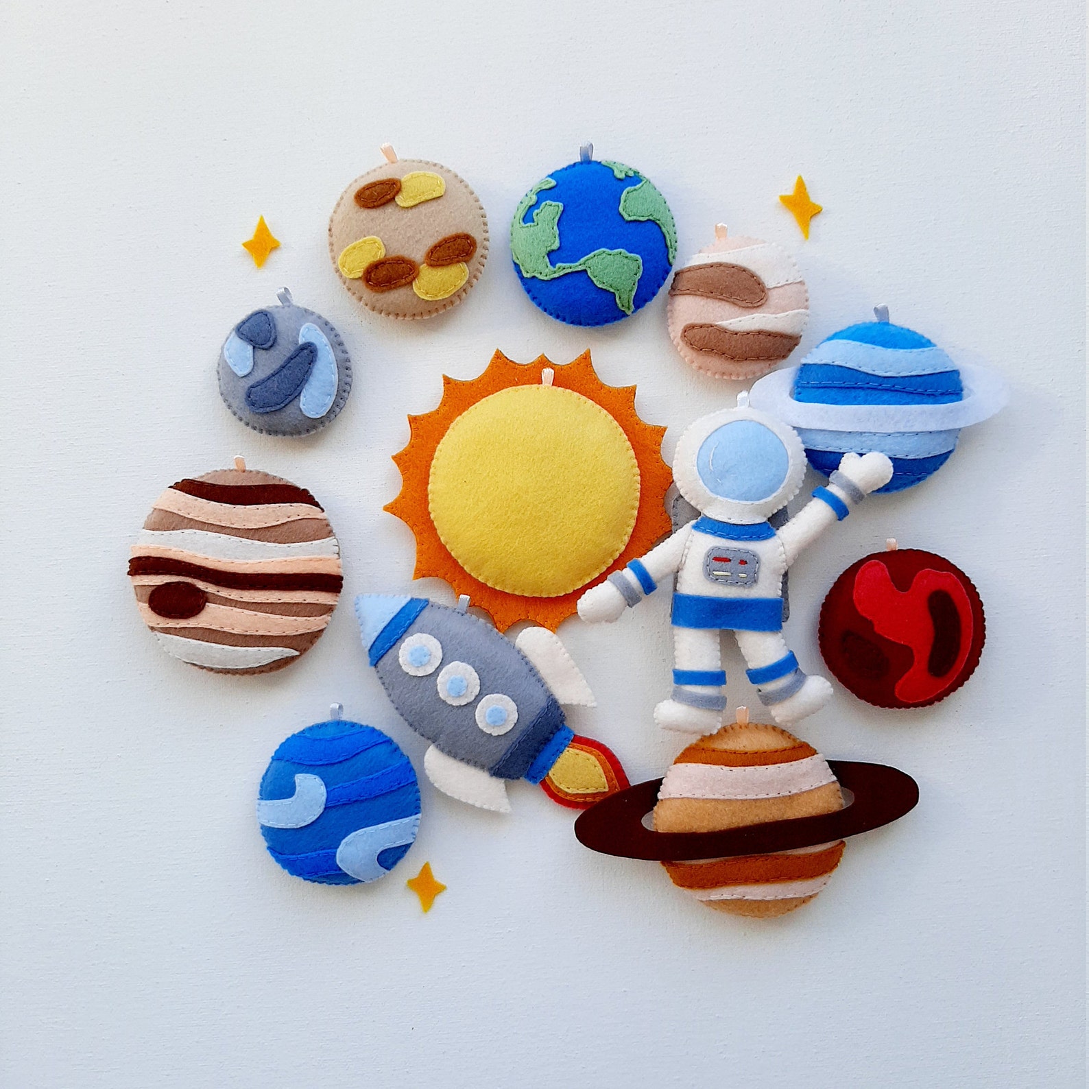 Felt Solar System Planets Hanging Planets Space Mobile | Etsy