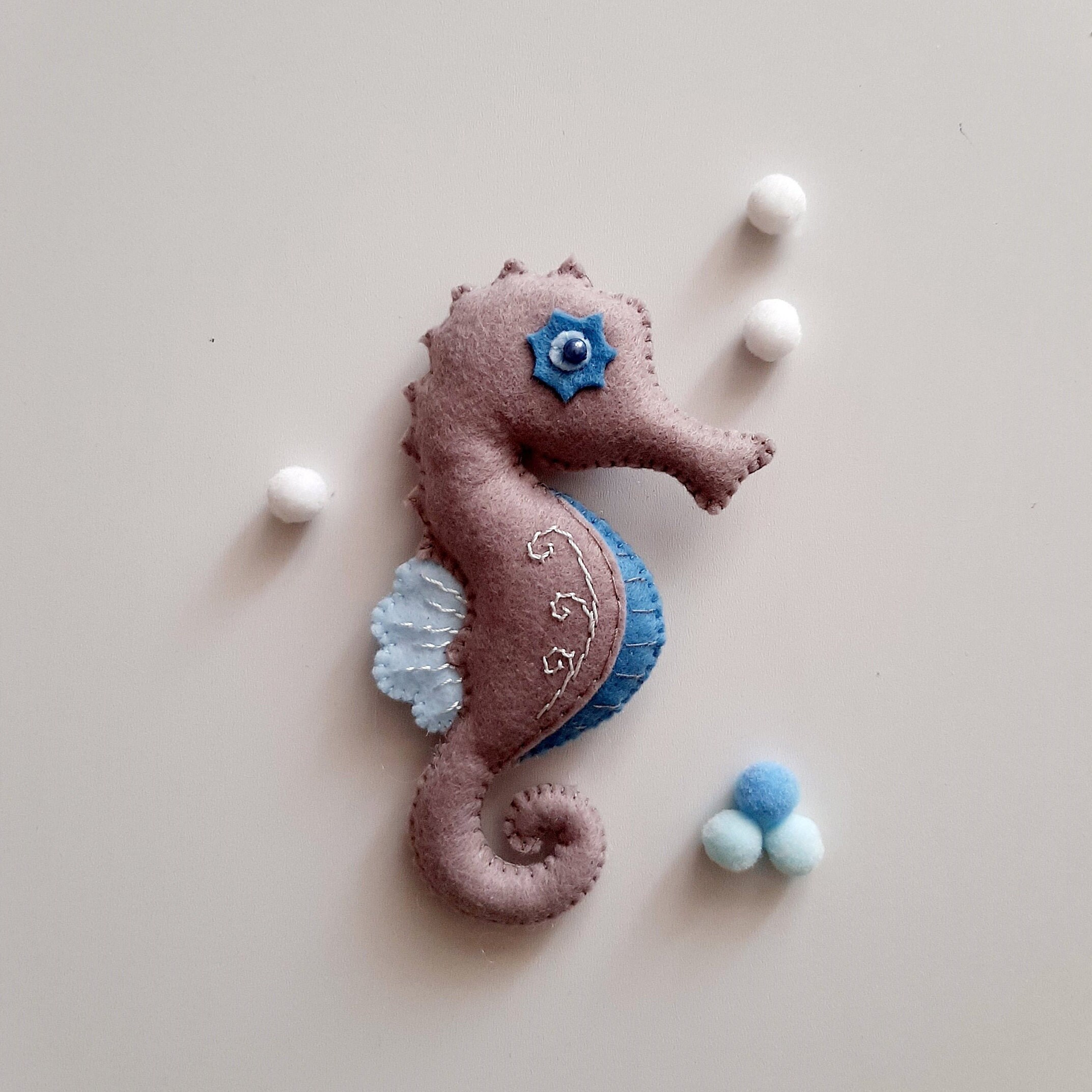 Seahorse PDF Pattern. Cute Seahorse Plush Sewing Pattern PDF Tutorial ...