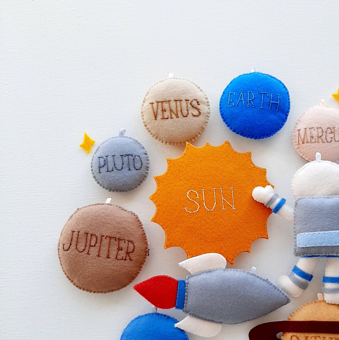 Felt Solar System Planets Hanging Planets Space Mobile | Etsy