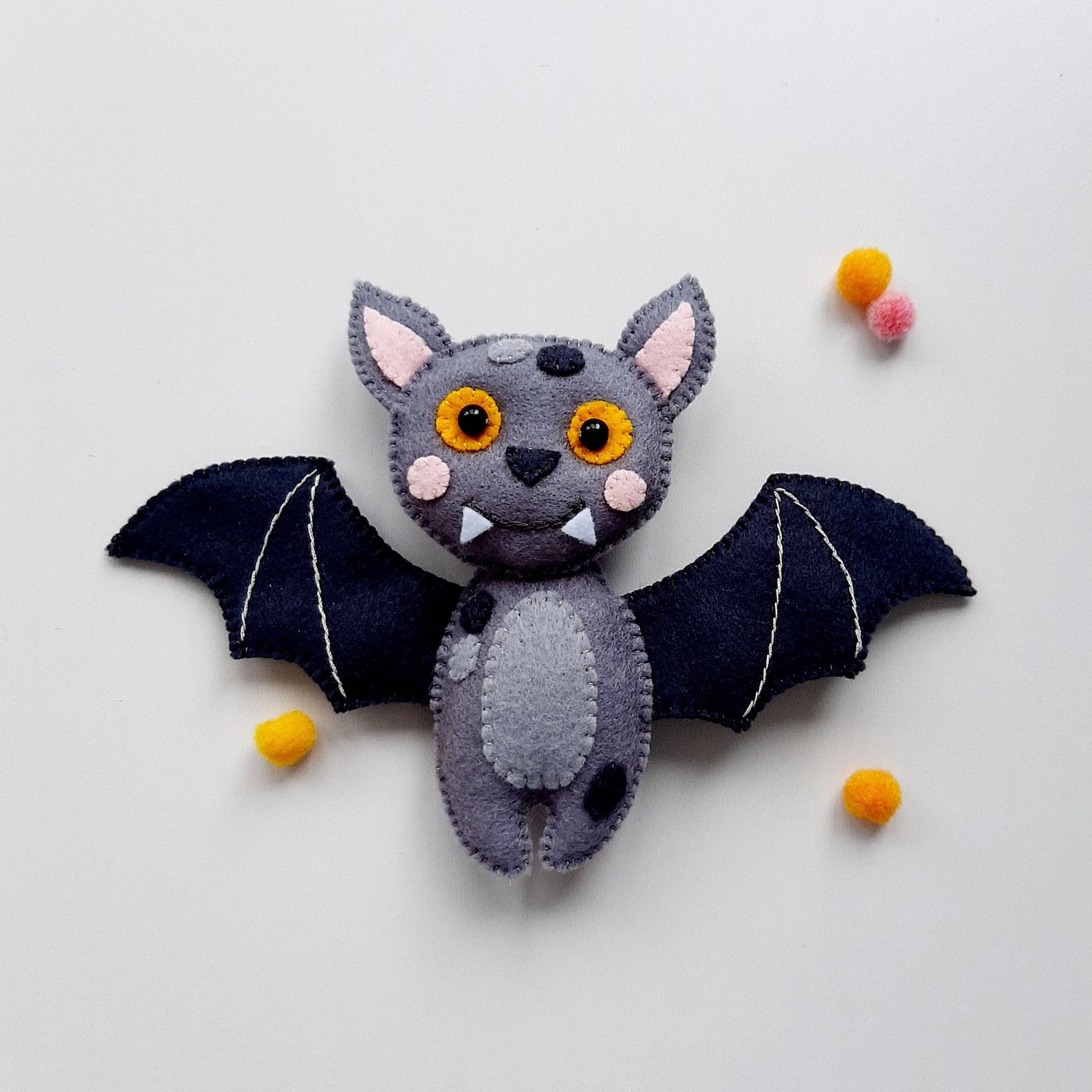 Bat Sewing Pattern Felt Pattern Pdf Easy PDF Pattern Felt - Etsy
