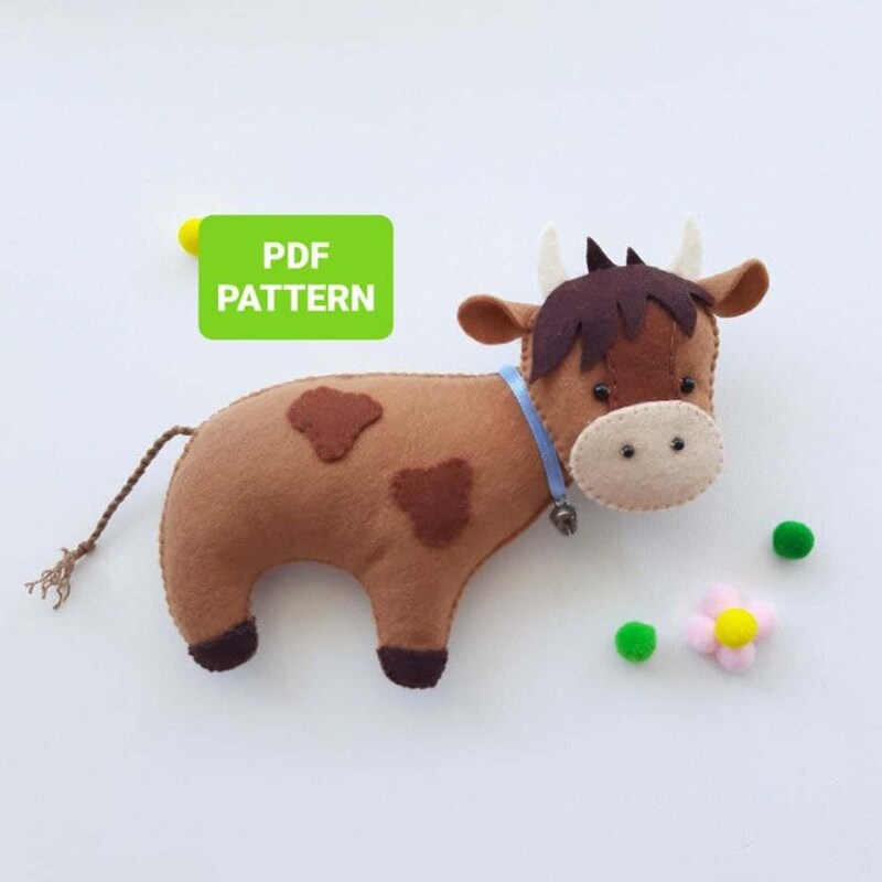 Felt Cow Pattern - Etsy