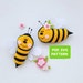 Cute Bumble Bee Felt Sewing Pattern PDF/SVG Bumble Bee - Etsy