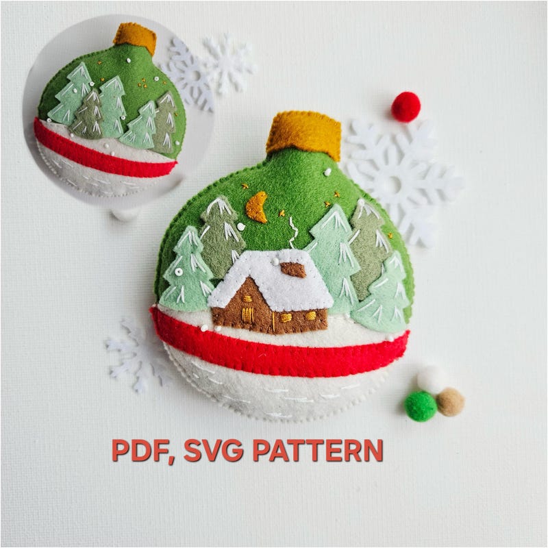 Handmade Felt Snow Globe - Etsy