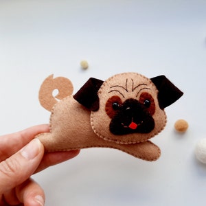 Pug Pdf Pattern Felt Sewing Pug Ornament Pdf Pattern Gifts for Dog ...