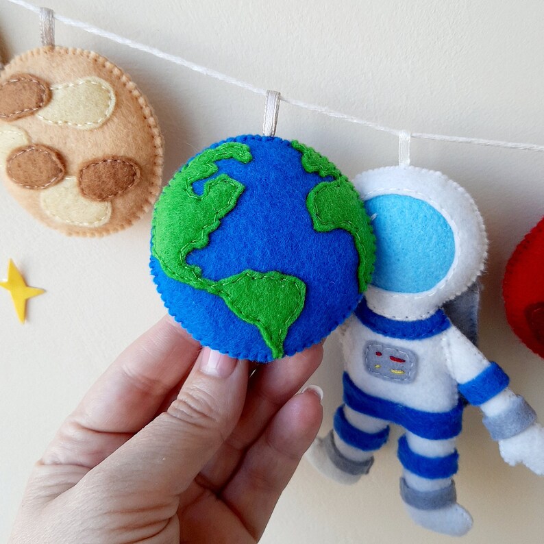 Planet Earth Felt Pattern, Earth Ornament Sewing Pattern PDF, Space ...