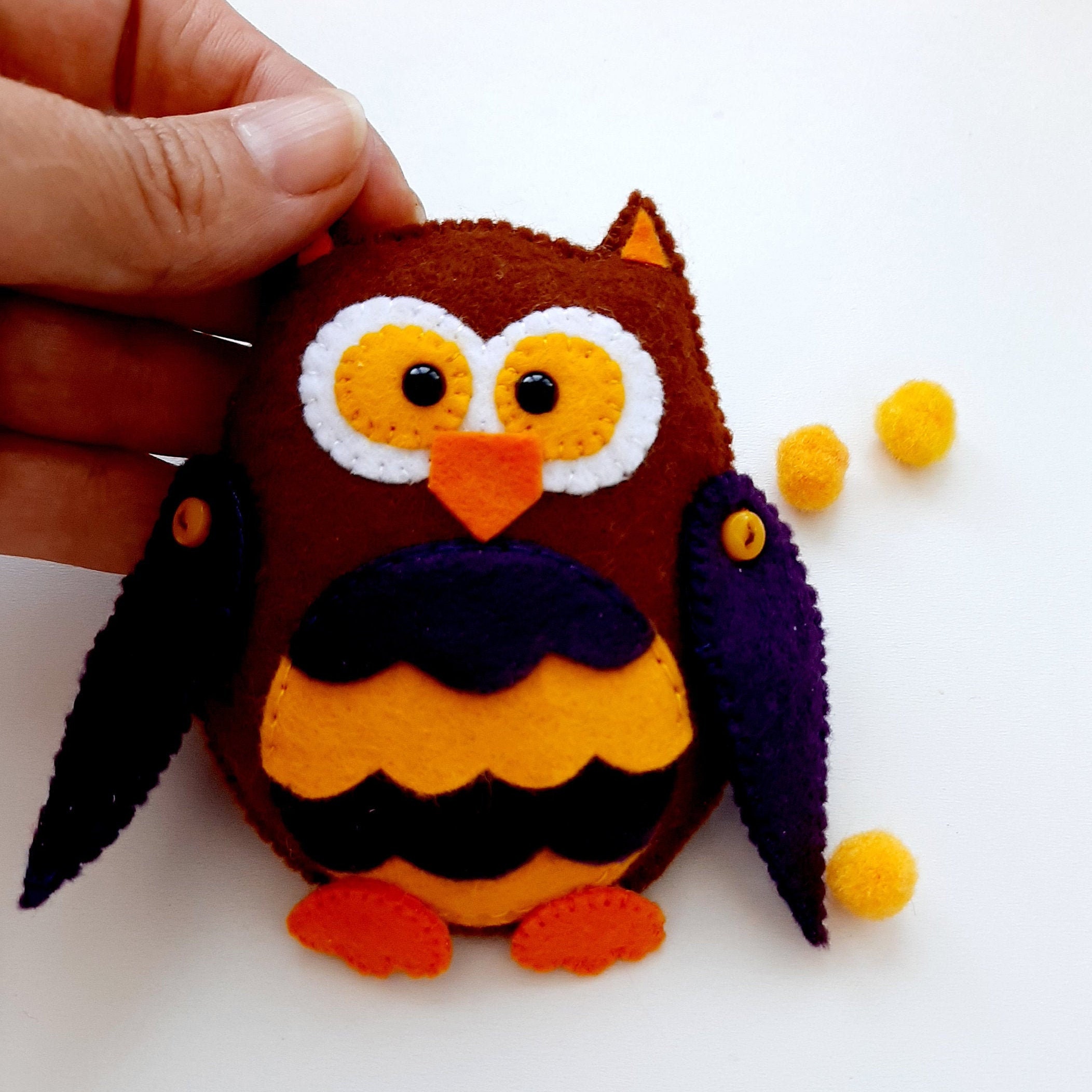 Owl Sewing Pattern Felt Owl Pattern Pdf Easy PDF Pattern Felt | Etsy