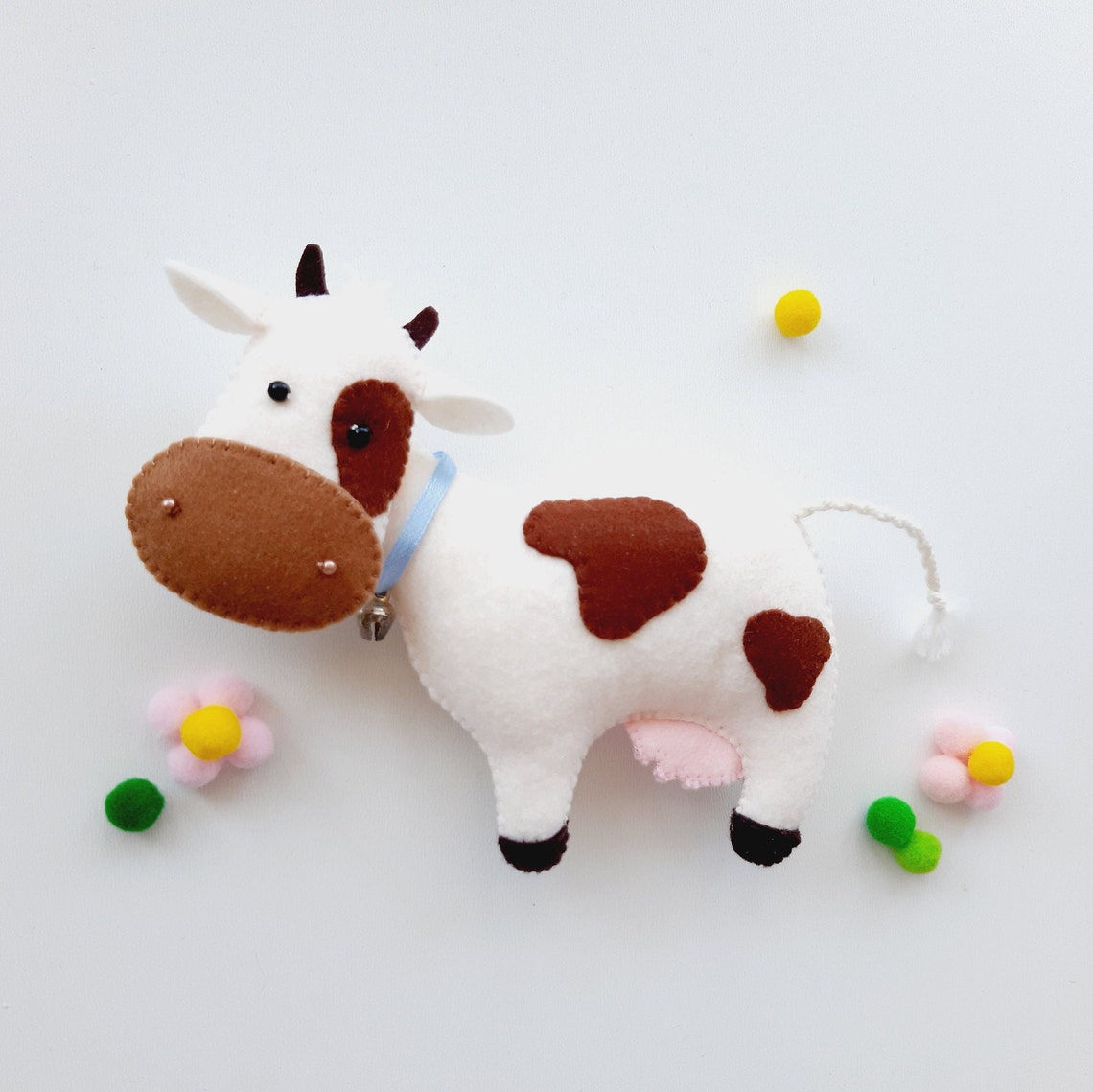 Cow Sewing Pattern PDF Farm Animal Ornament DIY Plush Cow Felt - Etsy ...
