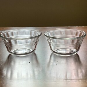 Vintage Set of 2 Pyrex 463 6 Oz. 175 Ml Clear Glass Ramekins or Custard ...