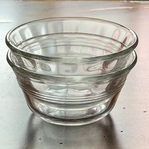 Vintage Set of 2 Pyrex 463 6 Oz. 175 Ml Clear Glass Ramekins or Custard ...