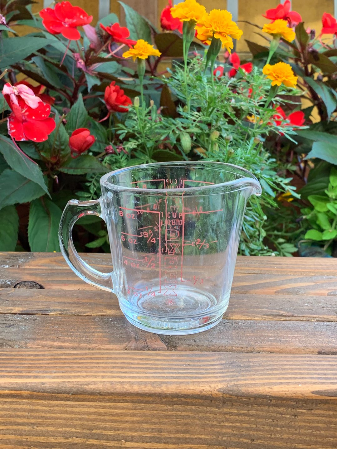 Vintage Pyrex d Handle 1 Cup Measuring Cup 508 No Metrics Very Good ...