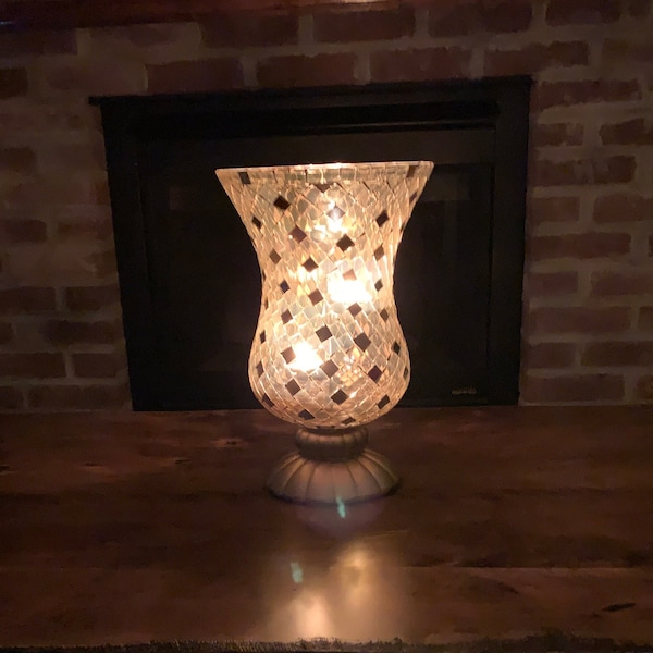 Stained Glass Mosaic Candle - Etsy