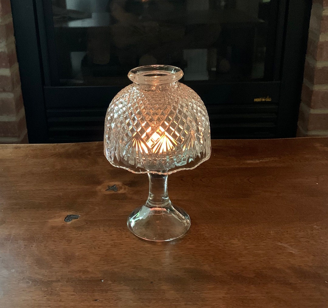 Vintage Partylite Clearview 2 Piece Clear Glass Tealite Lamp P0336 ...