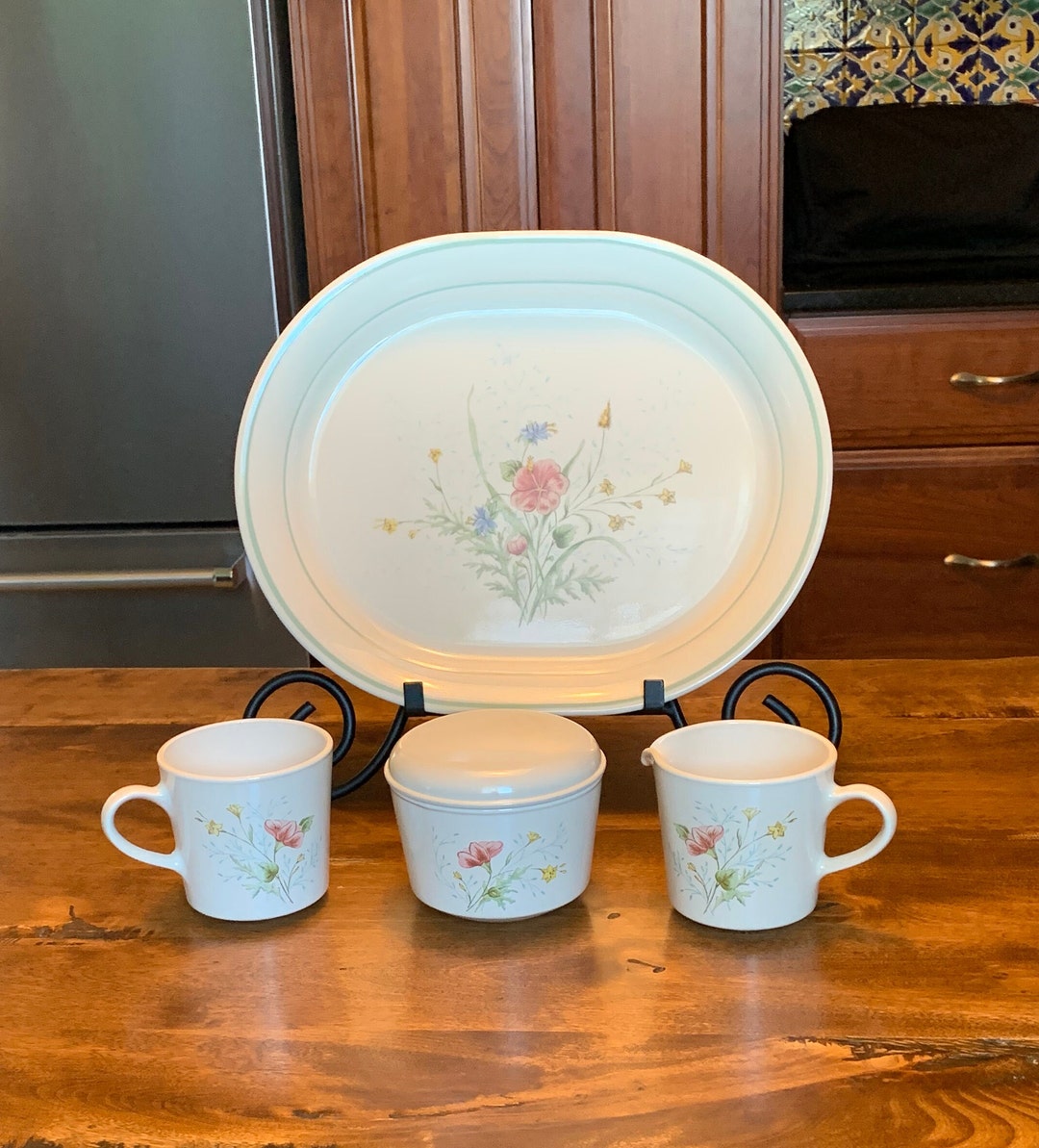 Vintage 4 Piece Set of Corning Corelle Cornerstone - Summer Mist ...