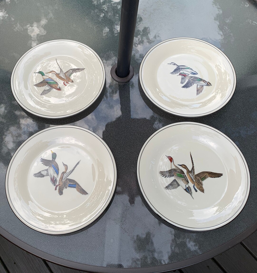 Vintage Set of 4 Lenox Special Edition Ducks in Flight Plates - Etsy
