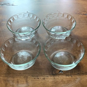 Vintage Pyrex Set of 4 Glass Large Ramekins/small Bowls 464 10oz. Very ...