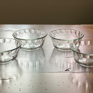 Vintage Pyrex Set of 4 Glass Large Ramekins/small Bowls 464 10oz. Very ...