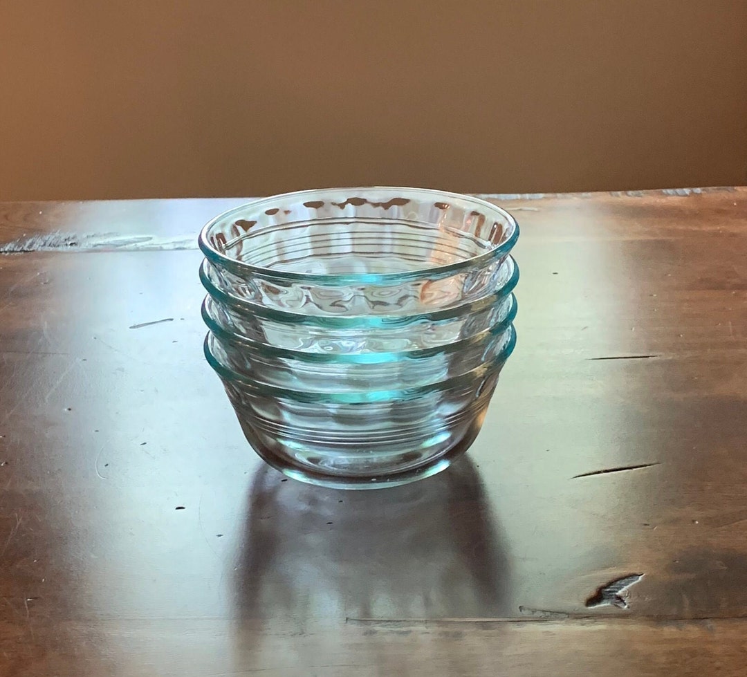 Vintage Pyrex Set of 4 Glass Large Ramekins/small Bowls - #464 - 10oz ...