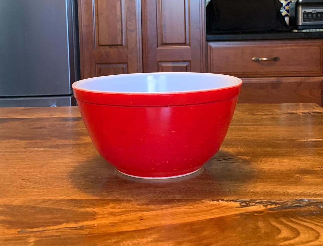 Vintage Pyrex 1950's Primary Color Red Mixing Bowl #402 - 1 1/2 Qt ...