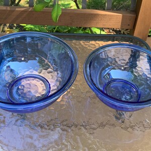 Vintage Pyrex Set of Two Cobalt Blue Nesting Mixing Bowls 322 1 Qt. 323 ...