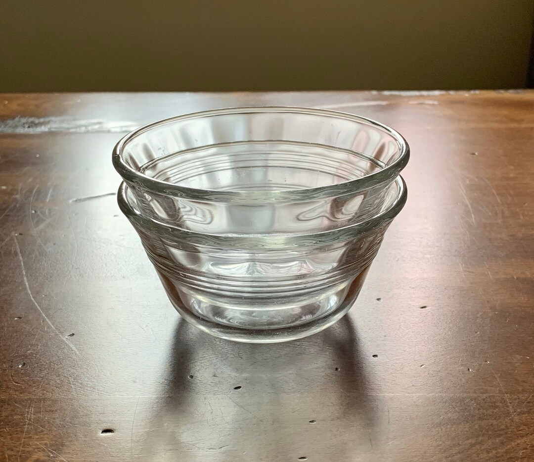 Vintage Set of 2 Pyrex 463 6 Oz. 175 Ml Clear Glass Ramekins or Custard ...