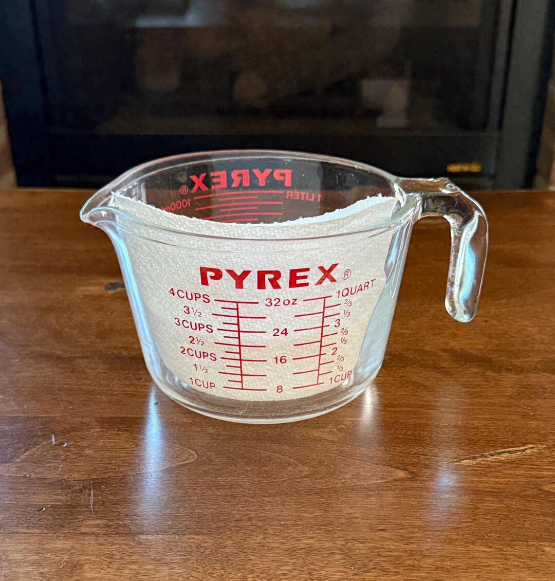 Vintage Pyrex Open Handle 4 Cup Measuring Cup - #532 With Metrics ...