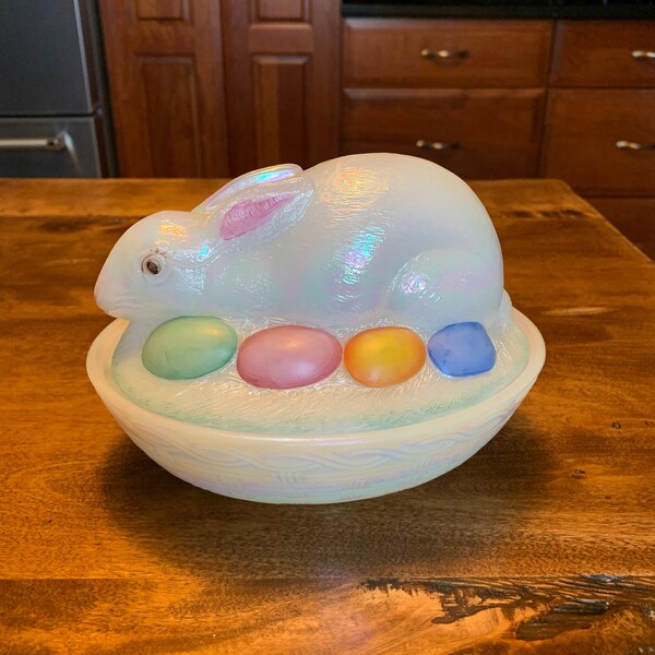 Fenton Glass Bunny - Etsy