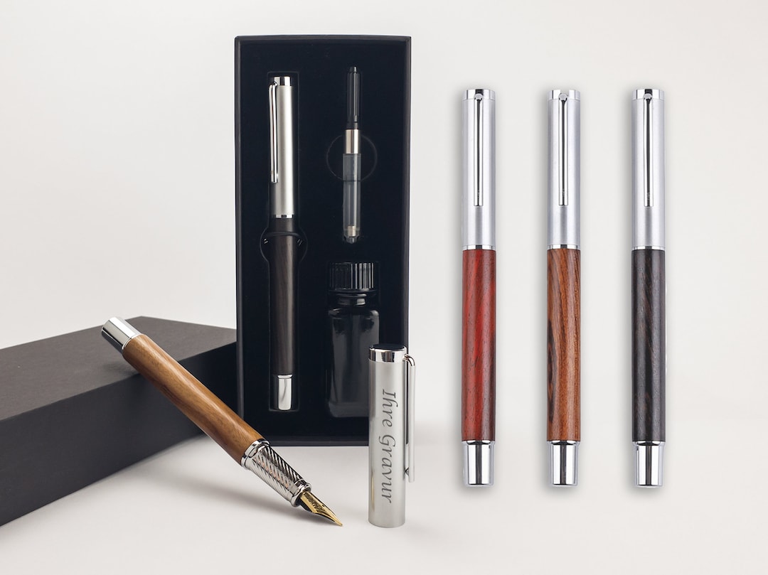 Engraved Fountain Pen in Gift Set Personalized Writing Set - Etsy