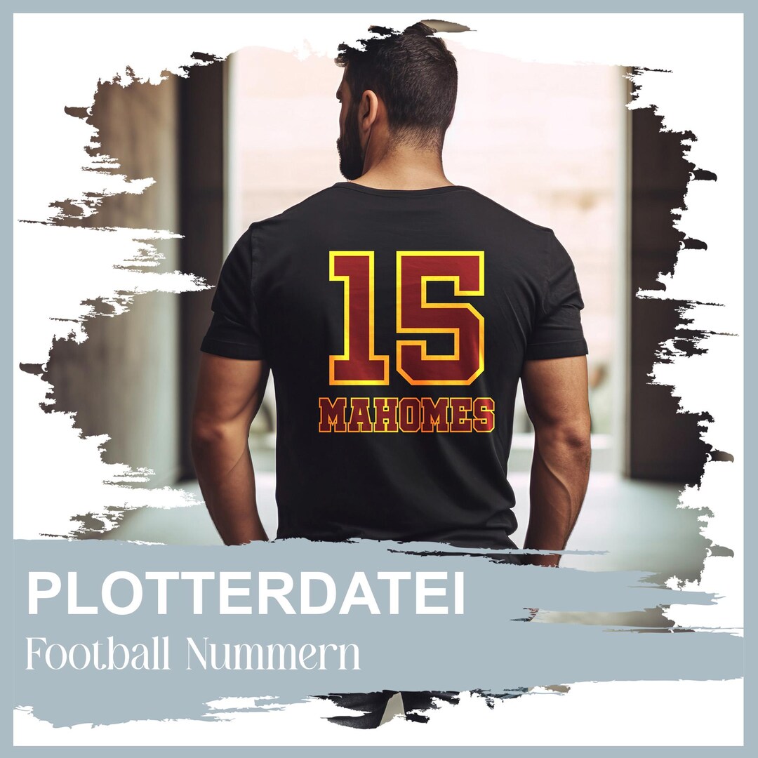 Football Numbers Chiefs Back Numbers SVG DXF PNG Jpg - Etsy