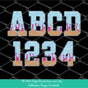 Sprinkle Drip Alphabet PNG Clipart, Pink , Blue Drippy Ice Cream Cone ...