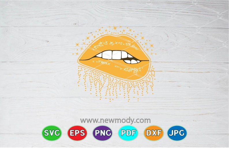 Shiny Lips SVG Golden Glitter Lips Svg Dripping Lips SVG - Etsy