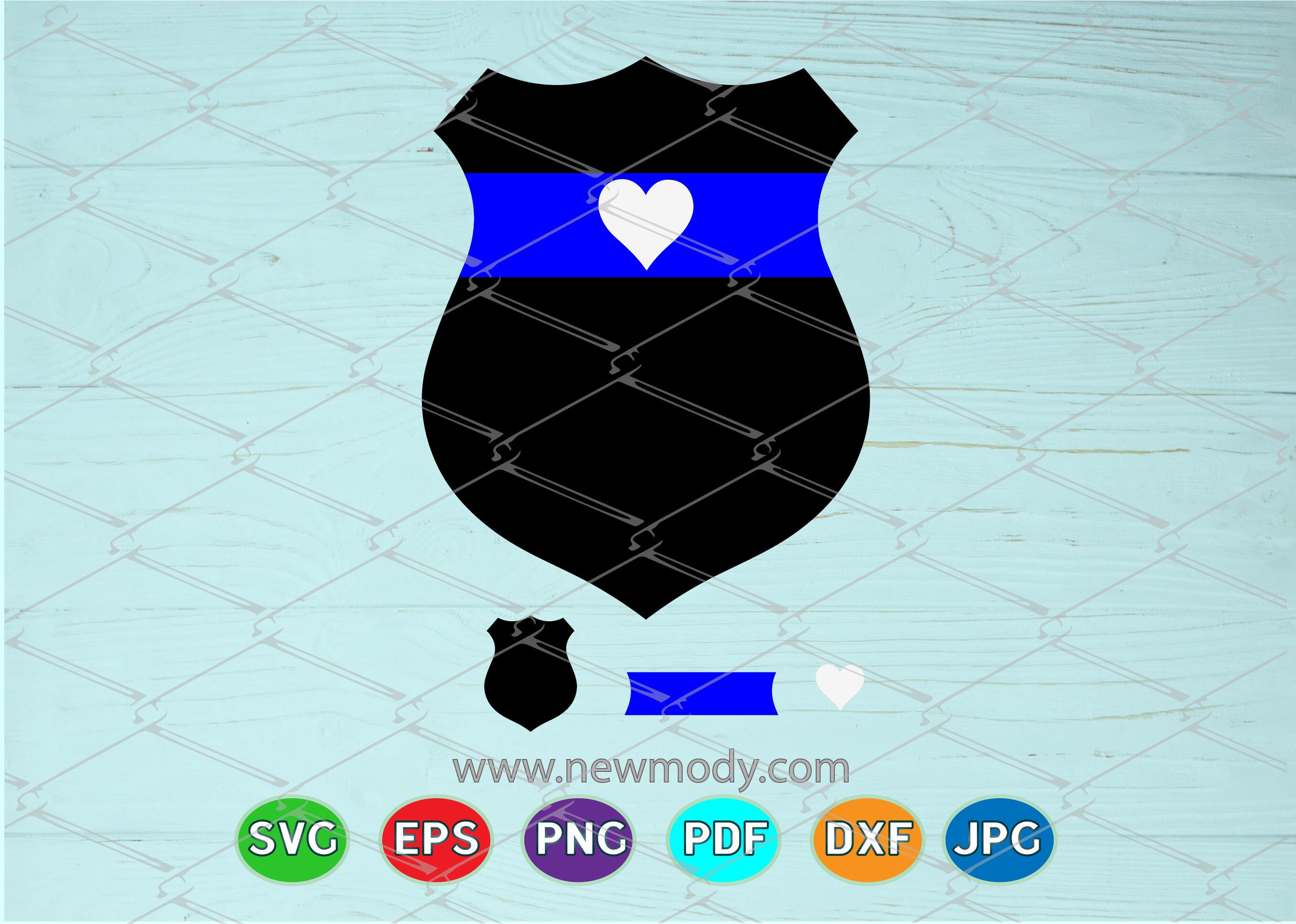 Police Badge SVG Bundle Police Heart Svg Cut Files Thin | Etsy