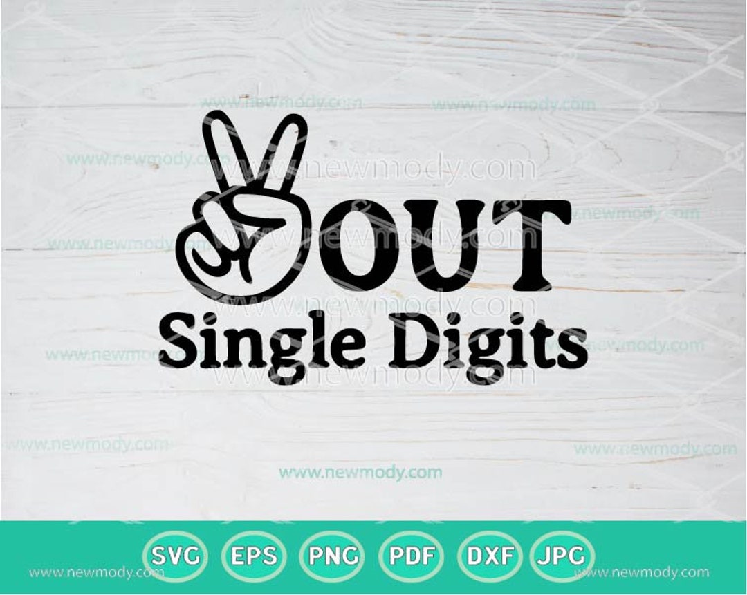 Peace Out Single Digits SVG: 10th Birthday Design (digital Files) - Etsy