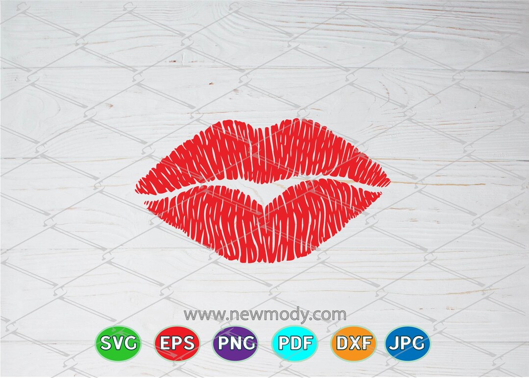 Distressed Lips SVG Grunge Kiss Svg Red Lips SVG - Etsy