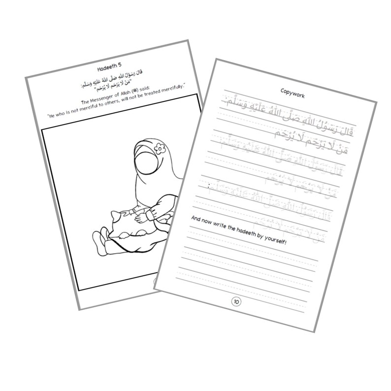 My First Hadeeth Book (english-arabic) With Coloring Pages - Etsy