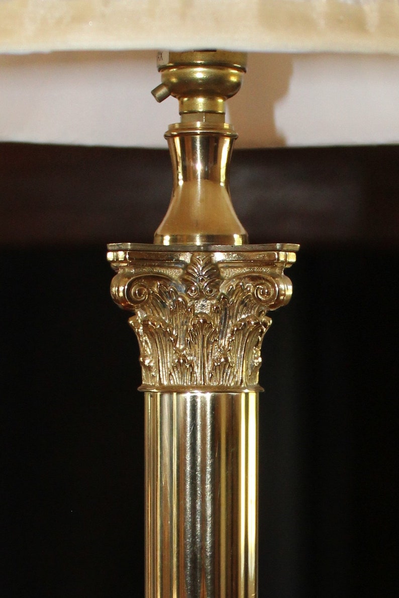 Super Corinthian Column Table/side Lamp With New Lampshade. - Etsy