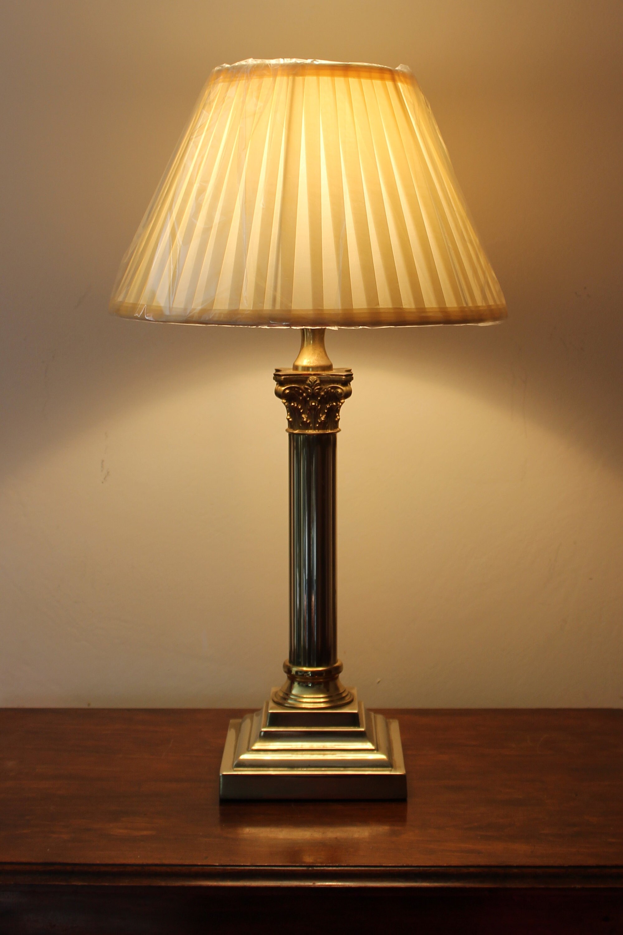 Super Corinthian Column Table/side Lamp With New Lampshade. - Etsy