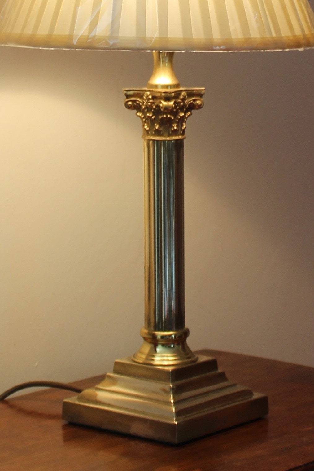 Super Corinthian Column Table/side Lamp With New Lampshade. - Etsy