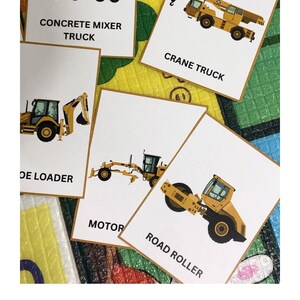 Constrution Vehicles Flashcards, Heavy Equipment, Toddler Flashcard ...