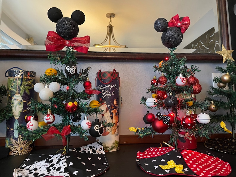 Mickey and Minnie Table Top Tree - Etsy