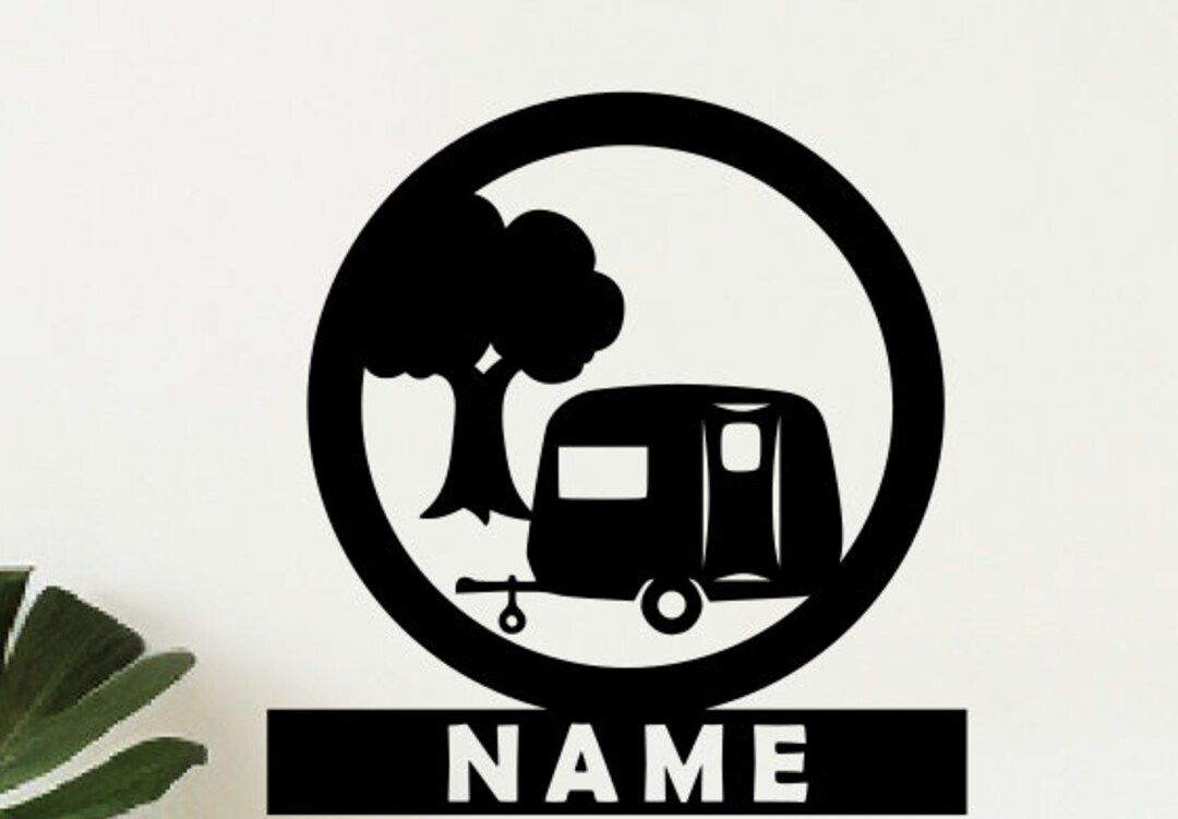 Caravan Personalised Outdoor Garden Sign Plaque Motor Home Metal ...